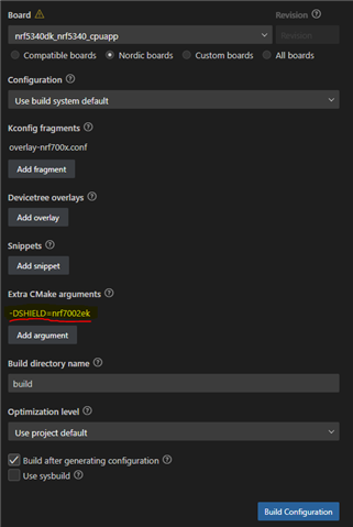 Build Errors when trying Zephyr sample for wifi - Nordic Q&A - Nordic DevZone - Nordic DevZone