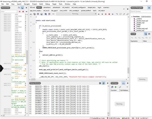 combine scan and adv function with uart, nrf 52840 - Nordic Q&A - Nordic DevZone - Nordic DevZone