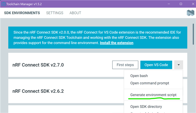 Running Nrf Connect Outside Of Vs Code Nordic Qanda Nordic Devzone Nordic Devzone