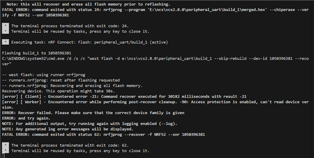 Issue of programming and recovering for nRF52 DK - Nordic Q&A - Nordic DevZone - Nordic DevZone