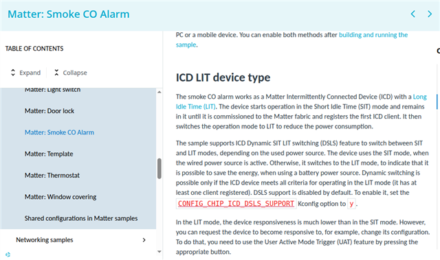 Issue with ICD Mode in Matter Smoke/CO Alarm Example - Nordic Q&A ...