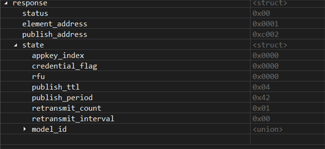 The configuration client does not receive confirmation for a message with opcode 0x03 - Nordic Q ...