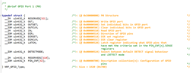Is there a NRF_GPIO_Type for P1 gpio? - Nordic Q&A - Nordic DevZone - Nordic DevZone