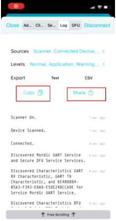 nrf connect for ios 2.7.2 problem - Nordic Q&A - Nordic DevZone ...