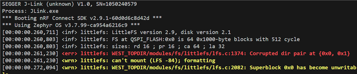 Programming external flash (QSPI) to save a file using zephyr - Nordic ...