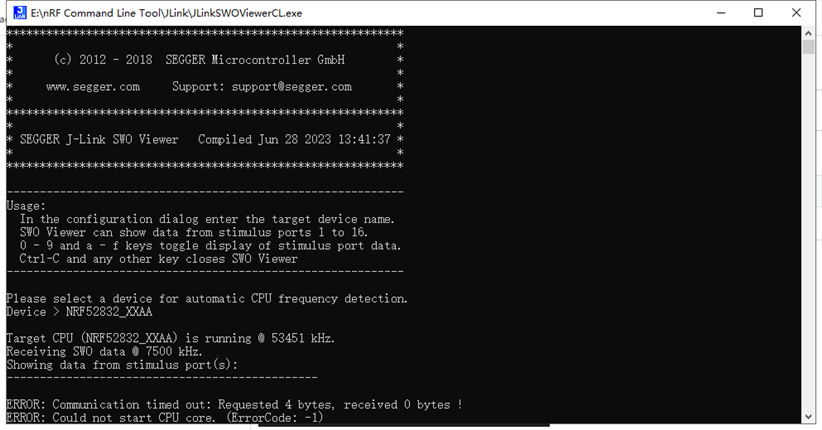 how to use swo debug in 52832 with jlink - Nordic Q&A - Nordic DevZone - Nordic DevZone