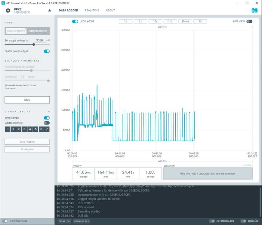 Power Profiler Software stops plotting - Nordic Q&A - Nordic DevZone - Nordic DevZone