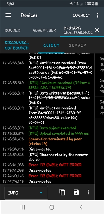Gatt Error 133 Nrf52840 Dk Nordic Qanda Nordic Devzone Nordic Devzone